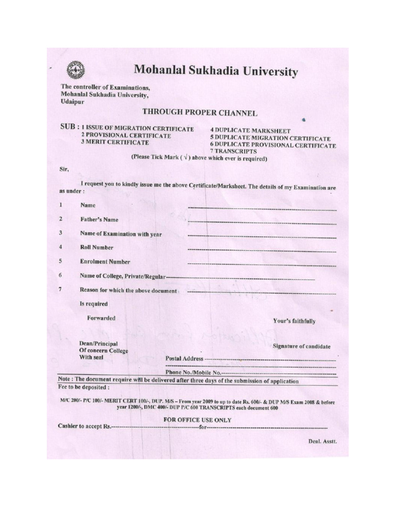 MLSU-139 Form | PDF