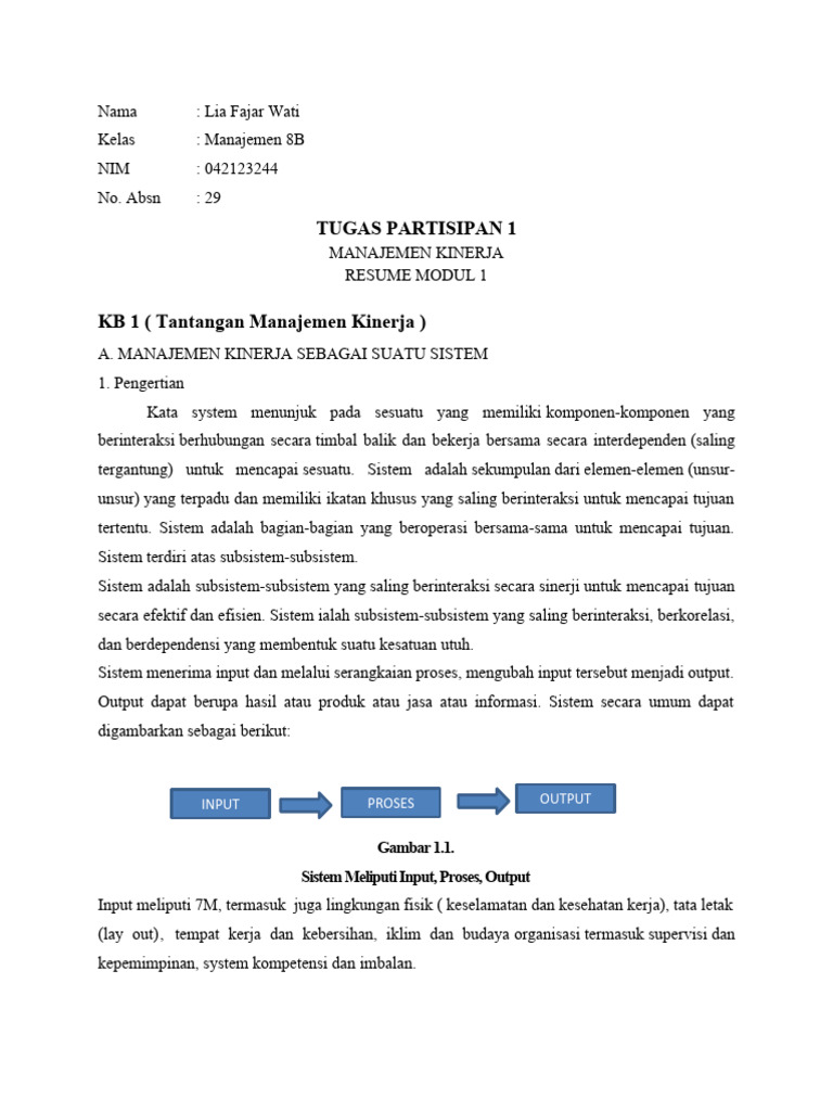 Resume Modul 1 Manaj Kinerja Lia Fajar Wati | PDF | Karier & Perkembangan