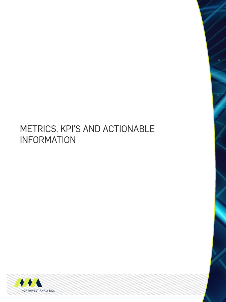 Metrics KPIs and Actionable Information | PDF | Performance Indicator ...