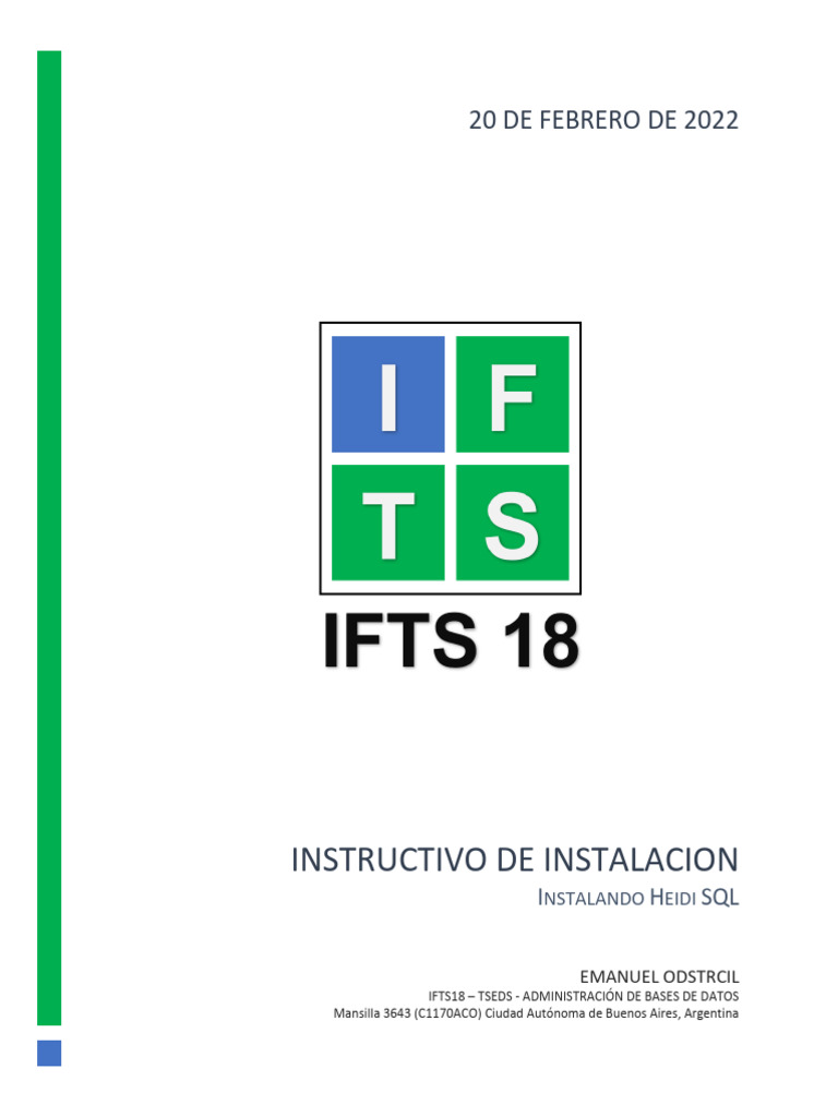 Instructivo de Instalación - Heidi SQL | PDF