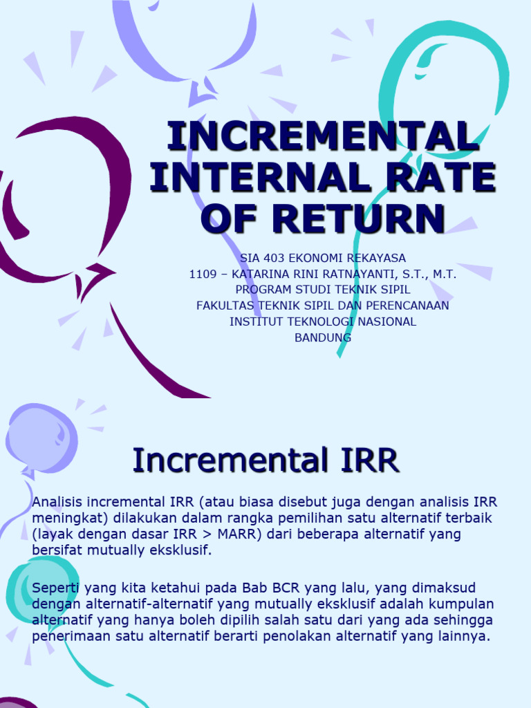 07 Analisis IRR - 2 | PDF | Bisnis | Pengelolaan Keuangan & Uang
