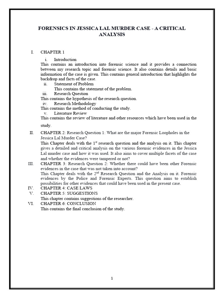 Jessica Lal Murder Case | PDF | Forensic Science | Justice