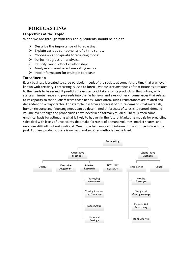 A1 Forecasting | Download Free PDF | Forecasting | Errors And Residuals