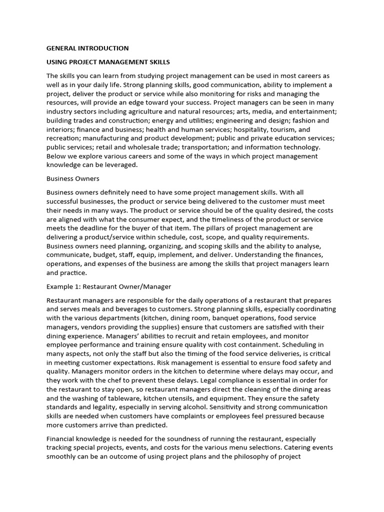 A0.2 Introduction To PM | PDF | Project Management | Teachers