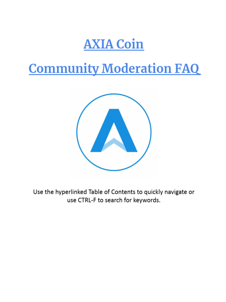 AXIA Community FAQs - Updated August '21 | PDF | Cryptocurrency | Banks