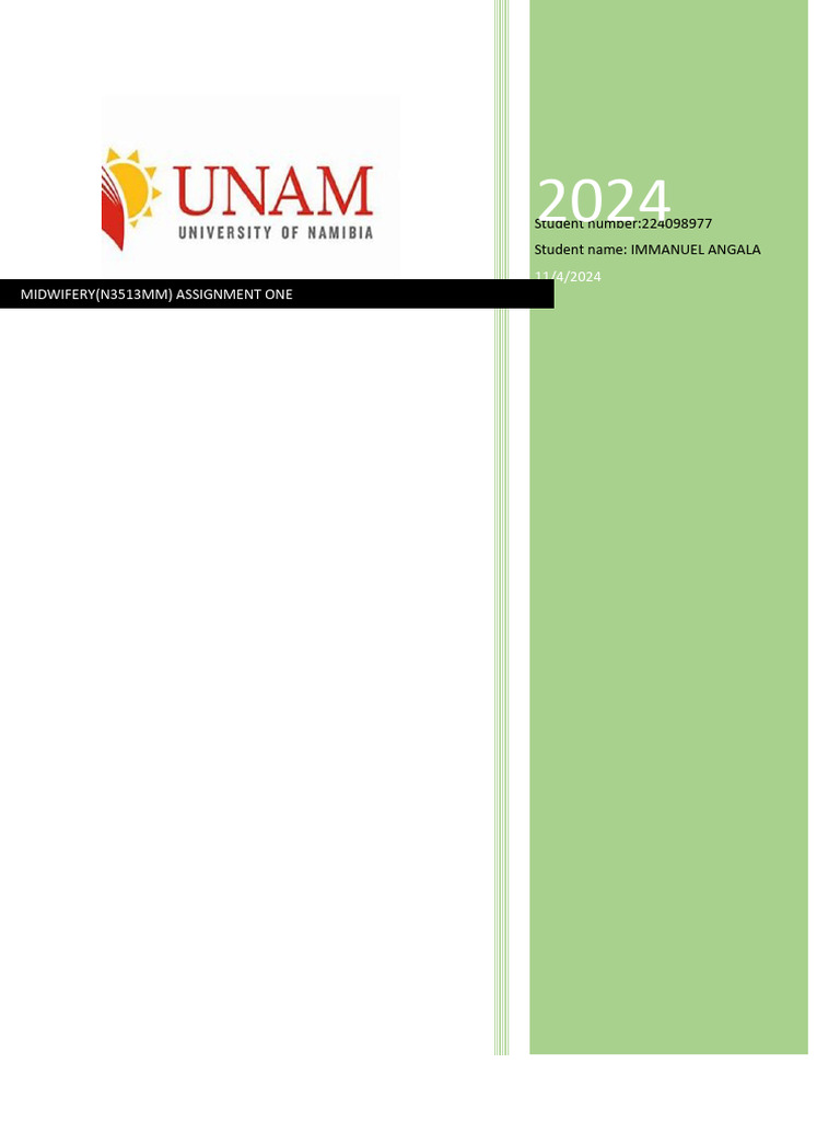 Midwifery Assignment One | PDF | Family Planning | Sexually Transmitted ...