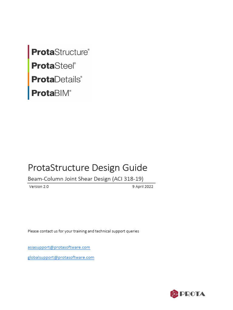 ProtaStructure Design Guide - Beam-Column Joint Shear Design - ACI318-19 | PDF | Beam (Structure ...