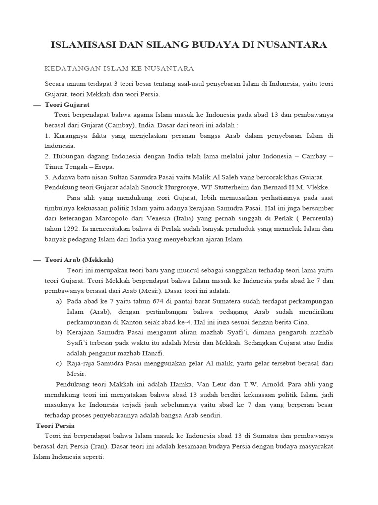 Islamisasi dan Budaya Nusantara | PDF | Sejarah | Agama & Spiritualitas