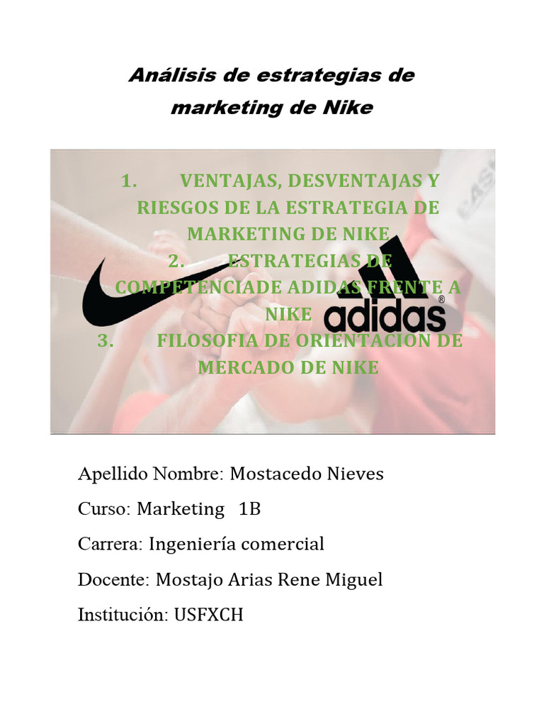 Análisis de Estrategias de Marketing de Nike | PDF | Marketing | Marca