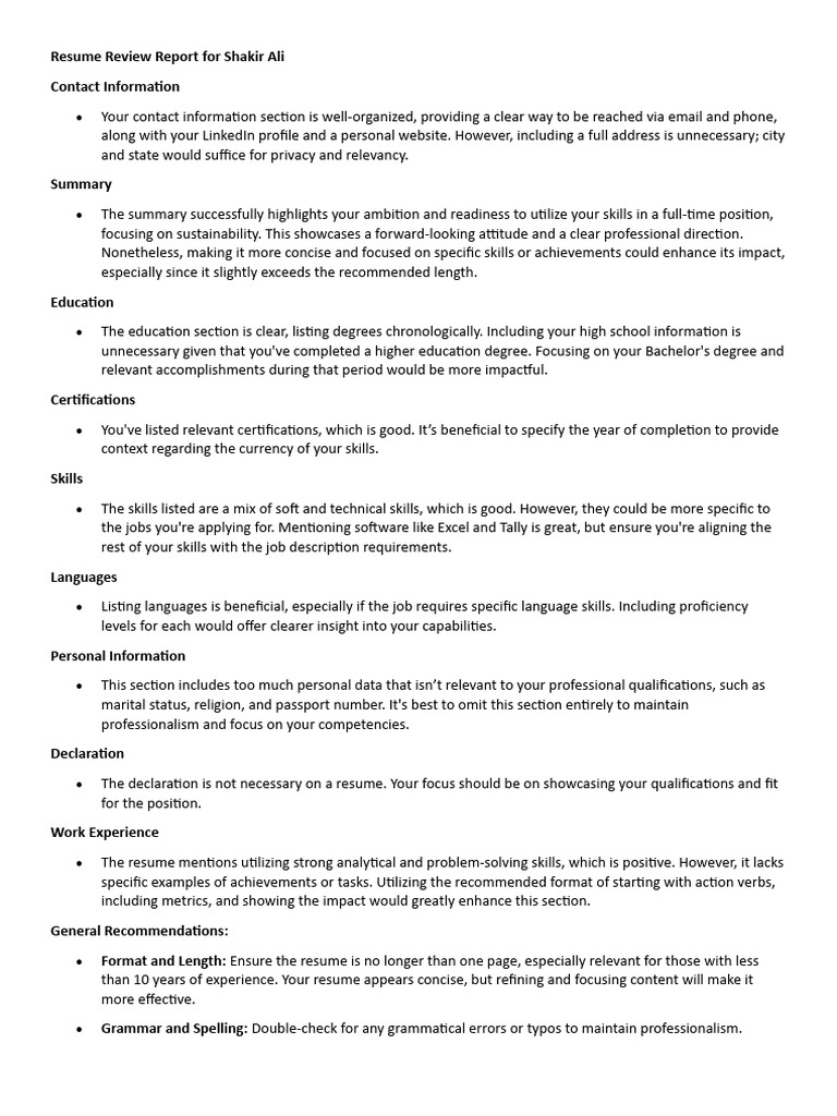 Resume - Review - Report - For - All You Sould Write | PDF | Résumé