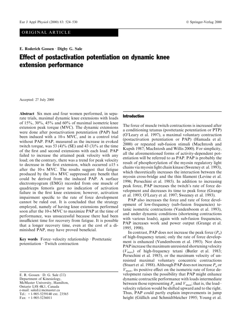 Gossen, 2000 | PDF | Electromyography | Muscle Contraction