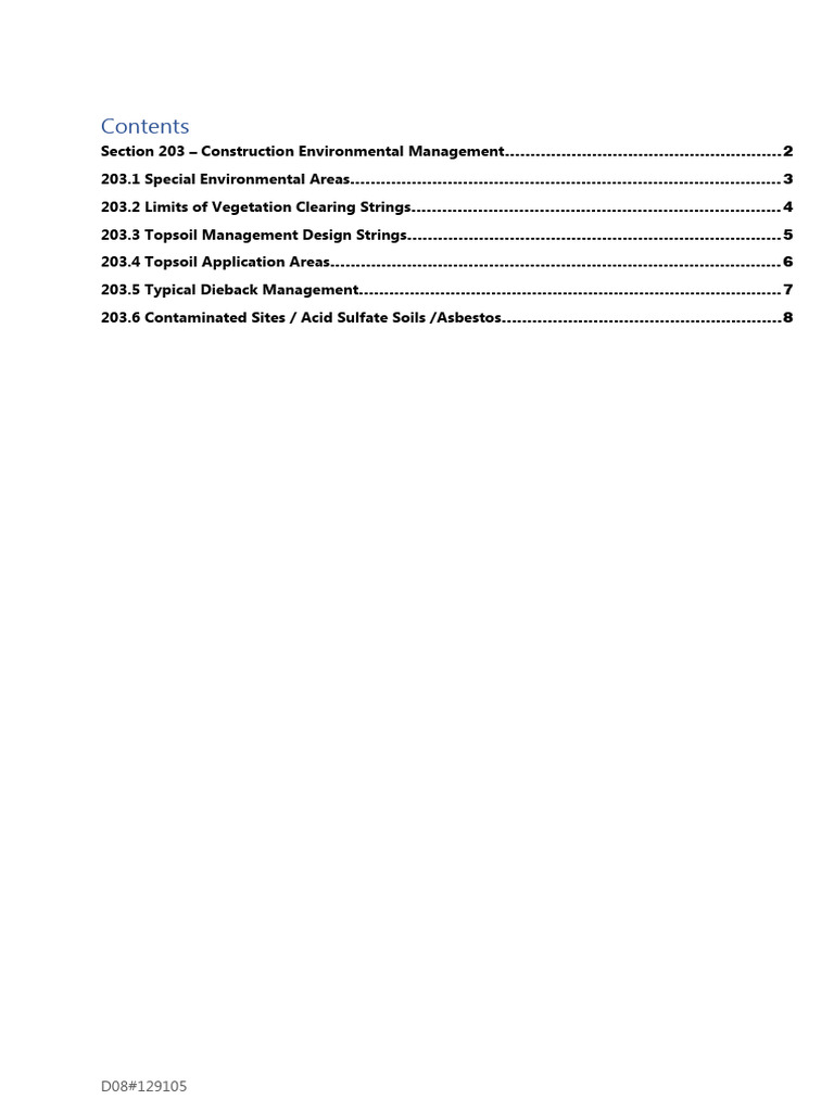 Section 203 Environmental Management | PDF | Vegetation | Asbestos