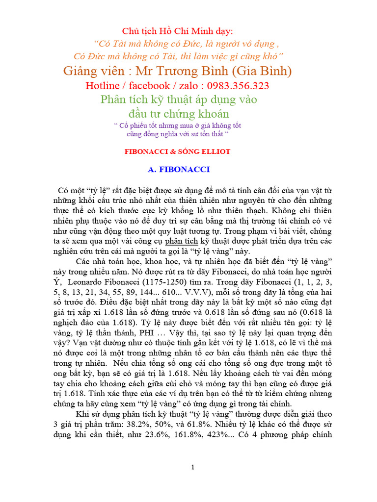 Bài 4 - Fibonacci & Sóng Elliot | PDF