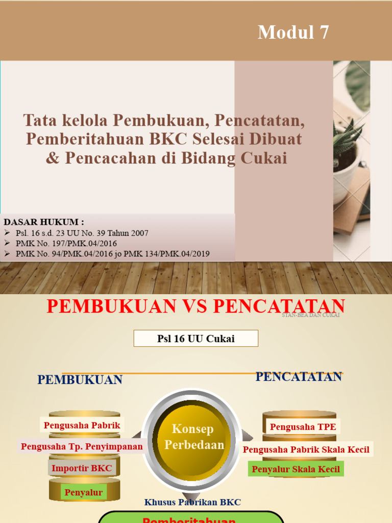 Modul 7 Pembukuan, Pencatatan Dan Pencacahan BKC | PDF