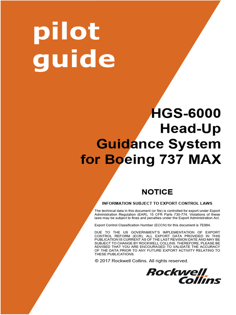 HGS6000 HUD Pilot Guide | PDF | Aerospace | Avionics