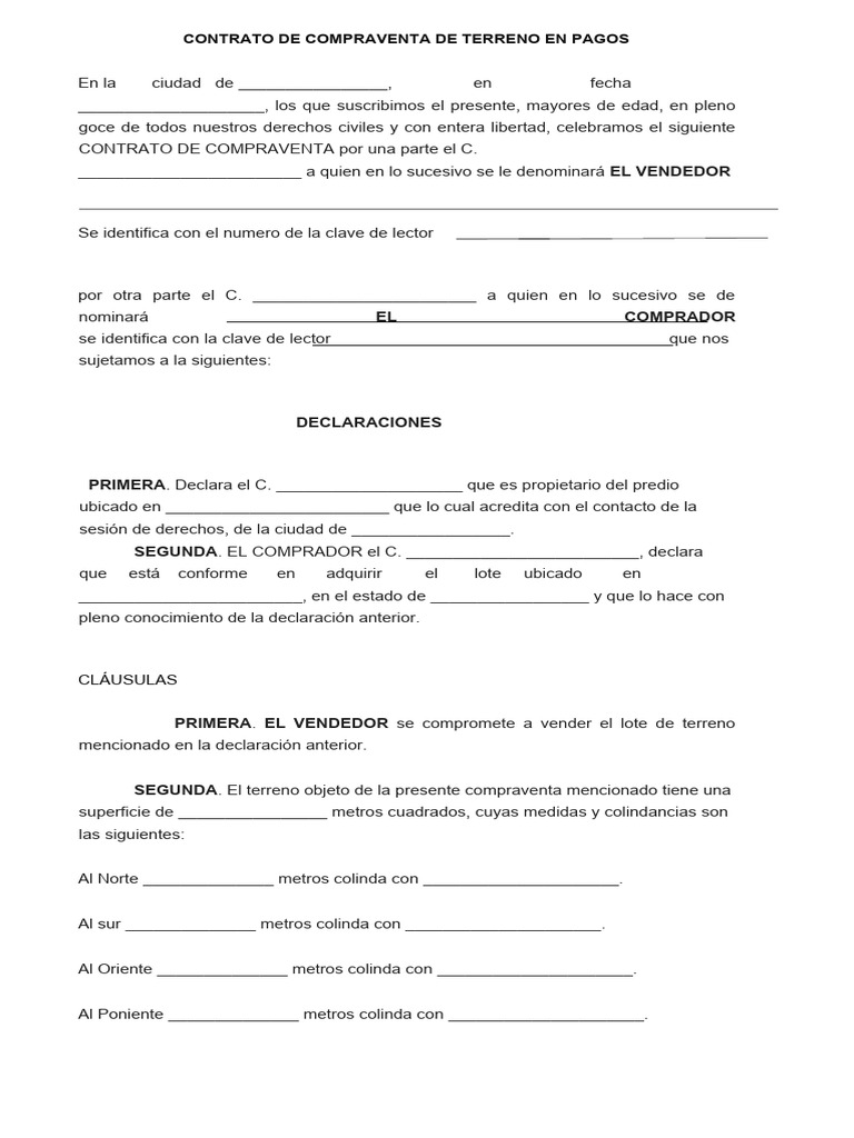 Compra y Venta Terreno | PDF | Pagaré
