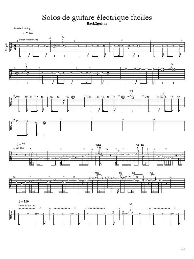 Easy Electric Guitar Solos Guide | PDF