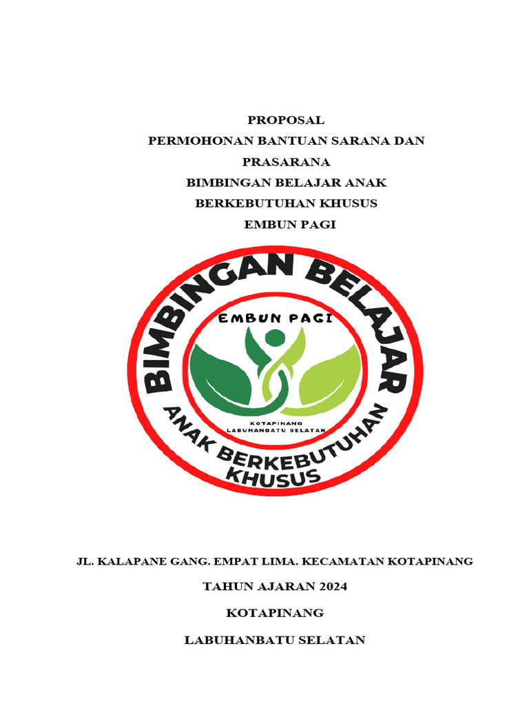 Proposal Embun Pagi | PDF