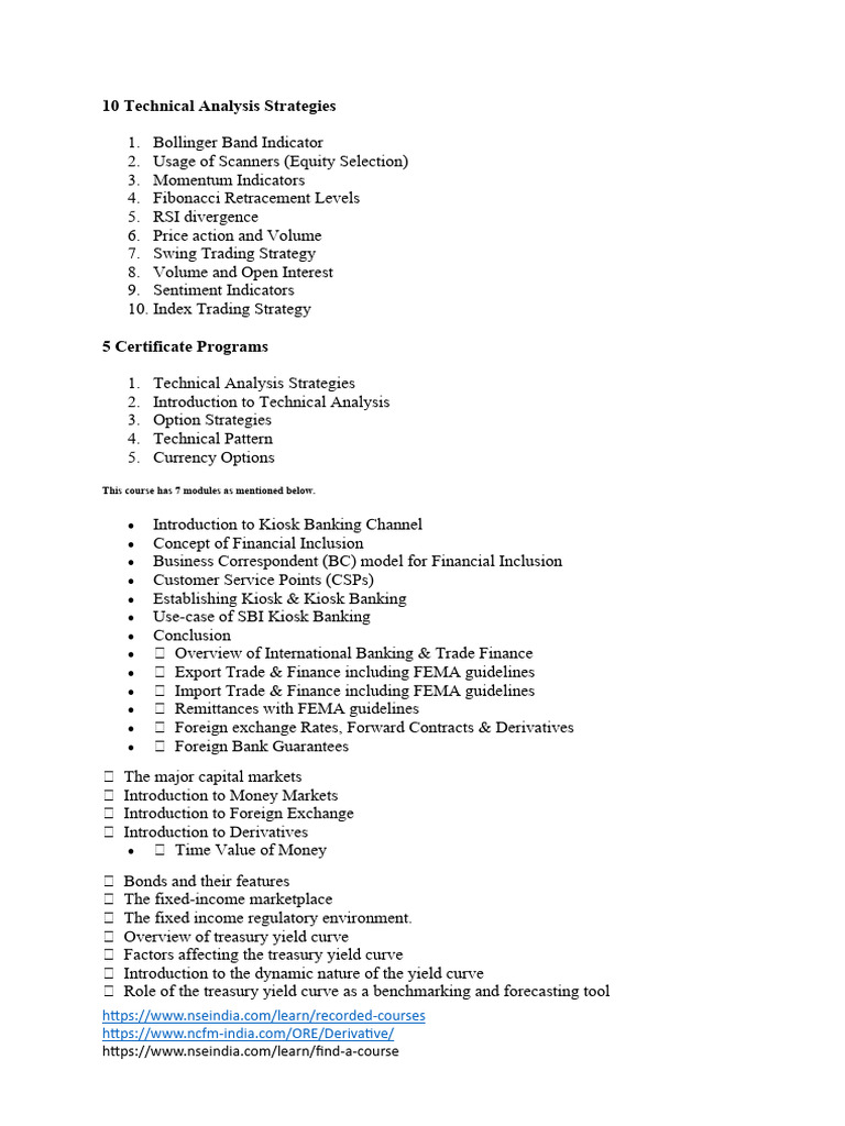 10 Technical Analysis Strategies | PDF | Technical Analysis | Option (Finance)
