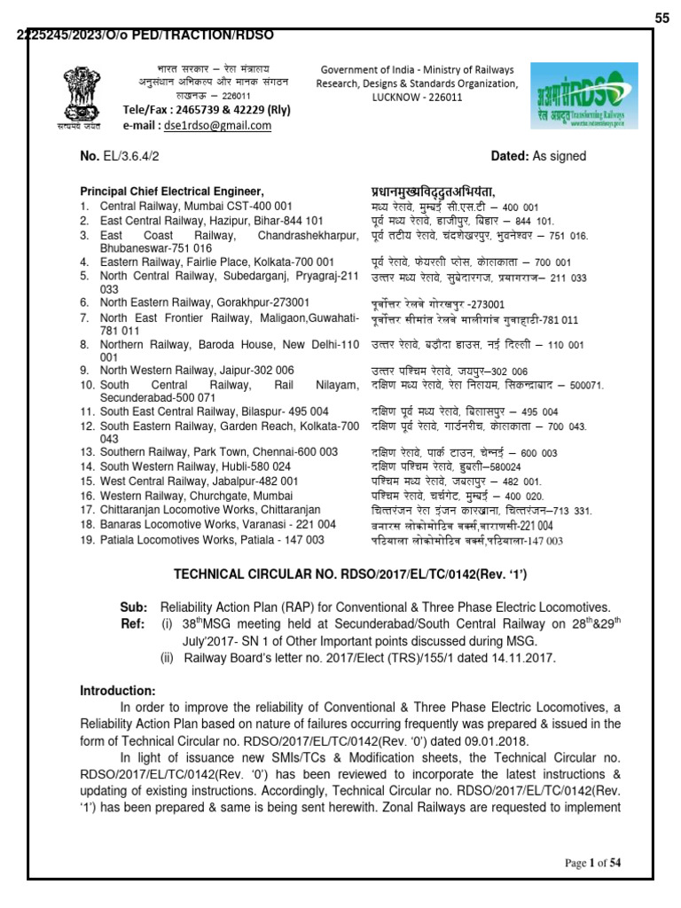 TC 142 Rev-1 For Reliability Action Plan Issued On 18 - 09 - 2023 | PDF | Relay | Capacitor