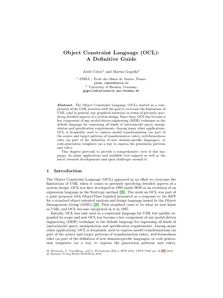 Ocl Adefinitiveguide Pdf Boolean Data Type Unified Modeling Language
