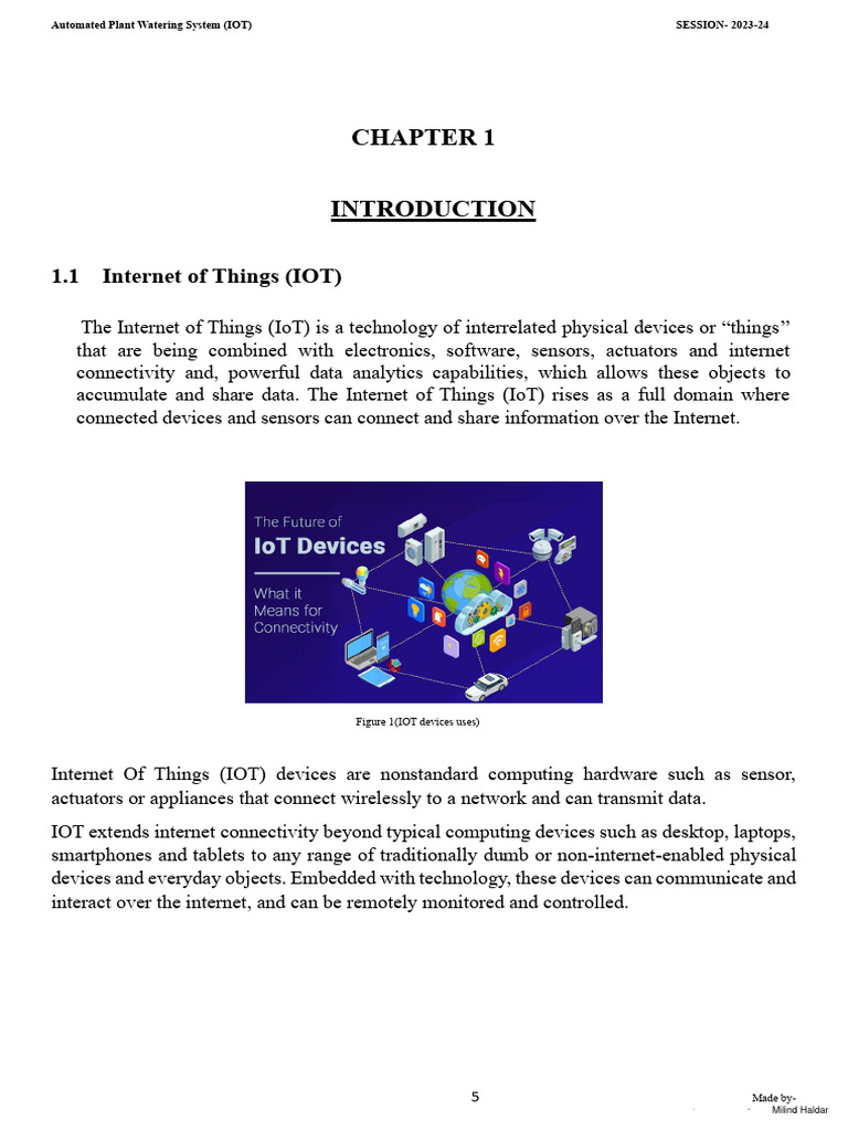 Internship File MH | PDF | Irrigation | Internet Of Things