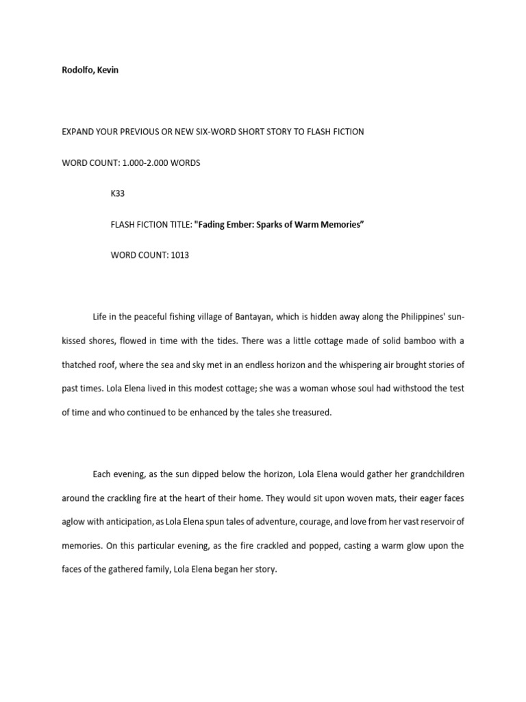 Activity 4 Flash Fiction | PDF