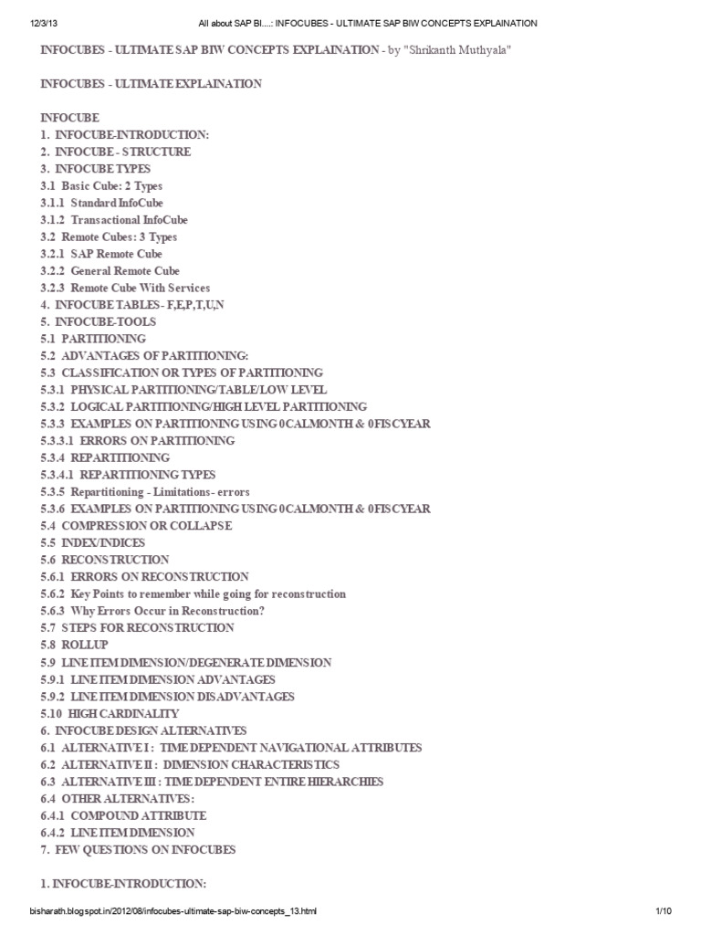 All About Sap Bi Pdf Database Index Databases