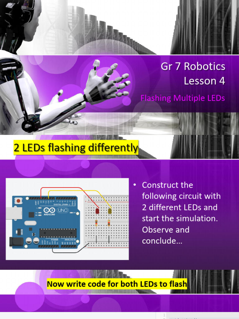 GR 7 Robotics - Lessons 4 & 5 - Multiple LEDs | PDF