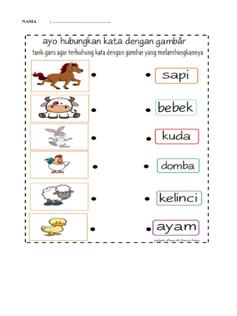 Soal Menjodohkan Gambar | PDF