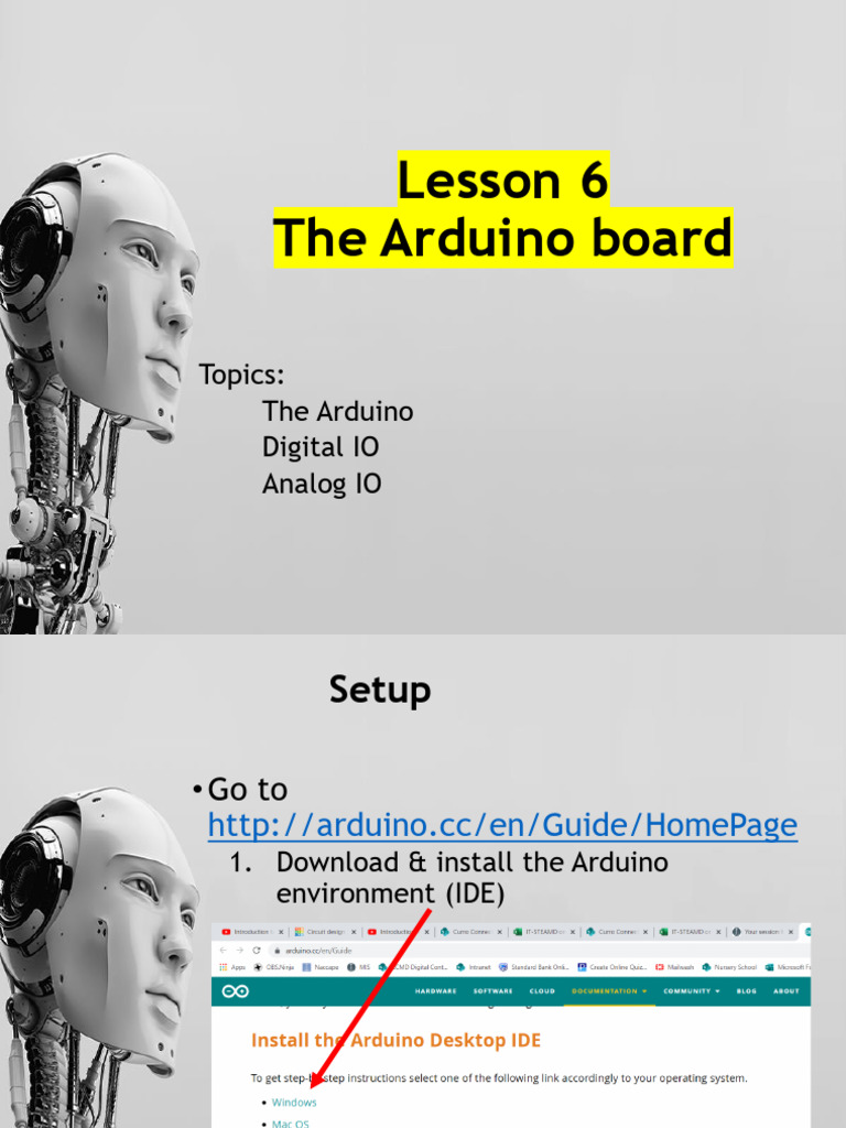 GR 7 Robotics - Lesson 6 - Intro To Arduino and Blink | Download Free PDF | Arduino ...