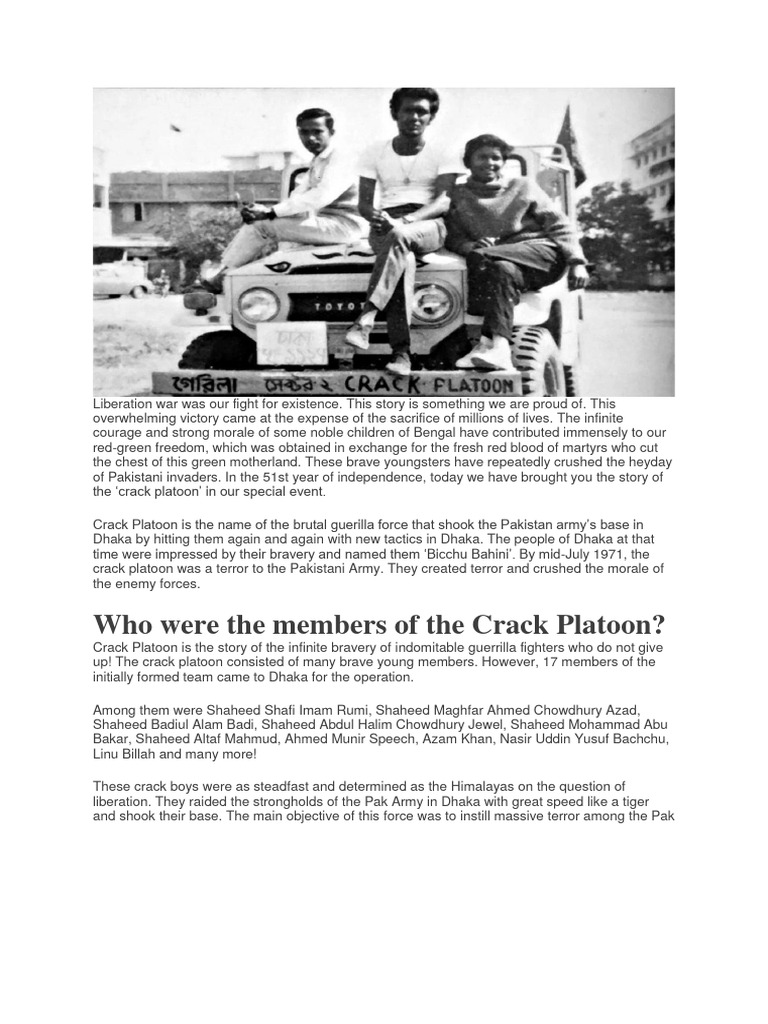 Liberation War Was Our Fight For Existence (CRACK PLATOON) - 2 | PDF | Bangladesh