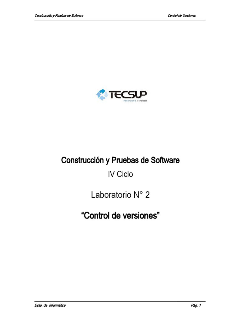 Lab02-Control de Versiones | PDF | Control de versiones | Software