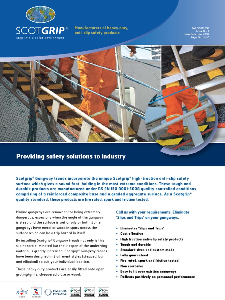 Scotgrip® Anti-Slip Gangways | PDF | Stairs | Building Engineering