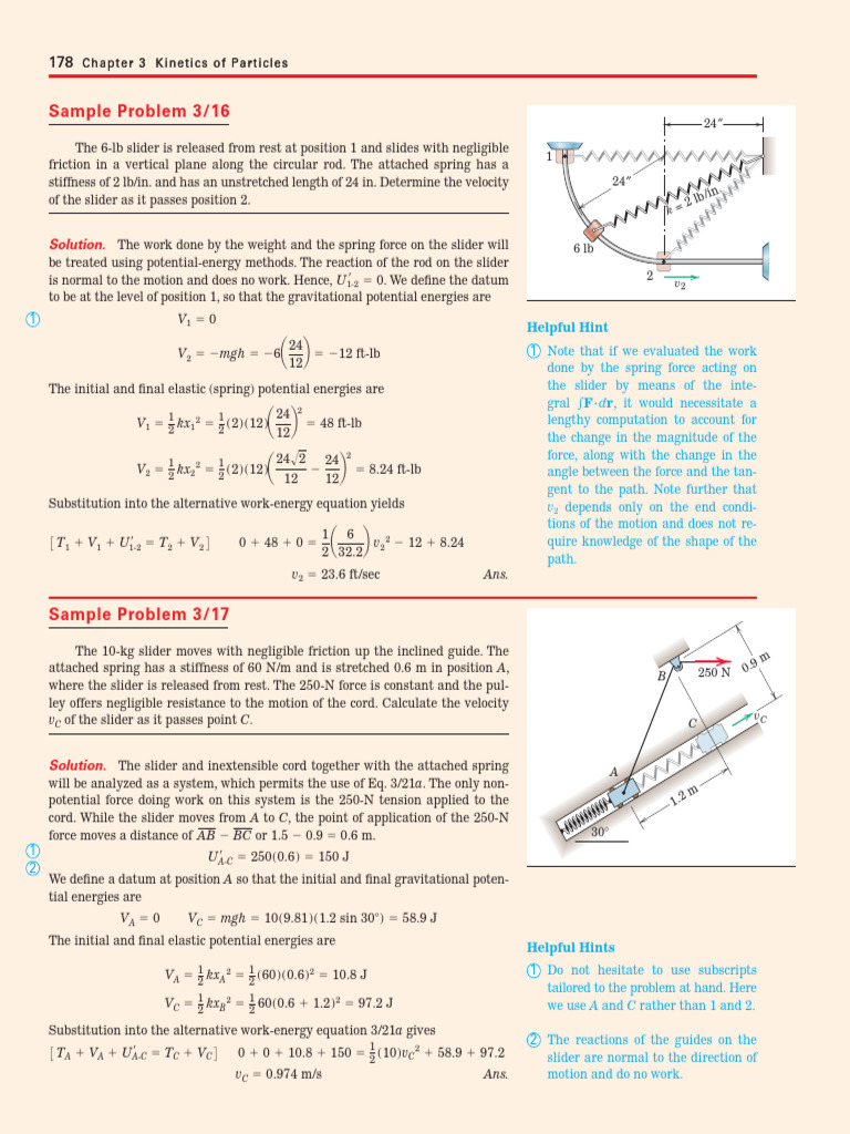 Maximum Velocity of Slider in Vertical Motion | PDF | Force | Physical ...