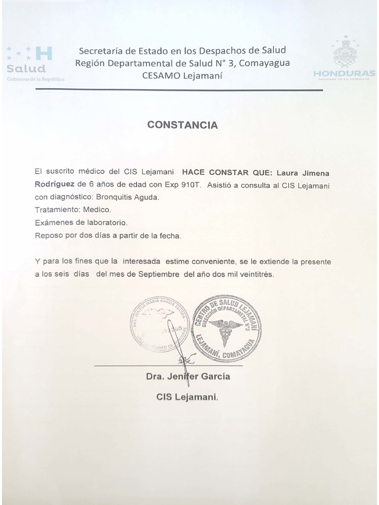 nota de escusa | PDF