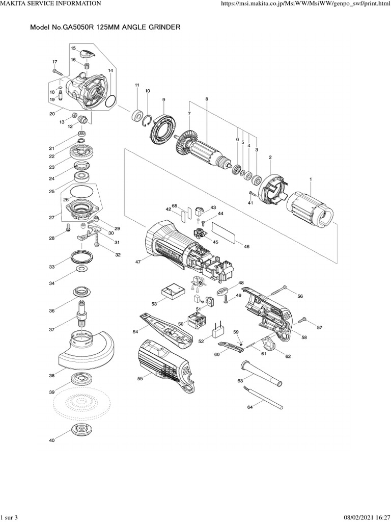 Vue Éclatées Makita | PDF | Machines | Manufactured Goods