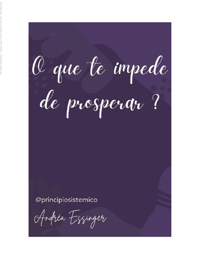 Ebook o Que Te Impede de Prosperar | PDF | Aprendizado | Vida