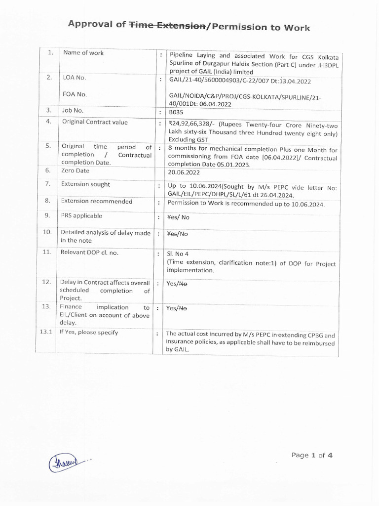 Note-Sheet For PTW - PEPC (27.04.2024) | PDF