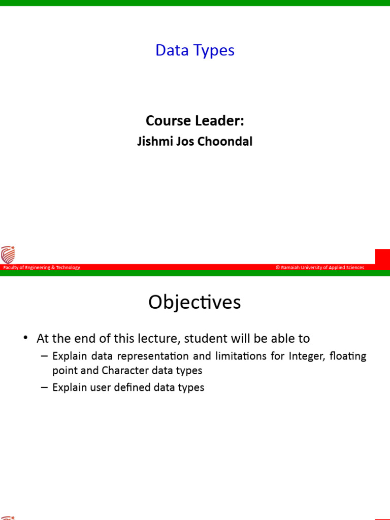02 Data Types Pdf Integer Computer Science Data Type