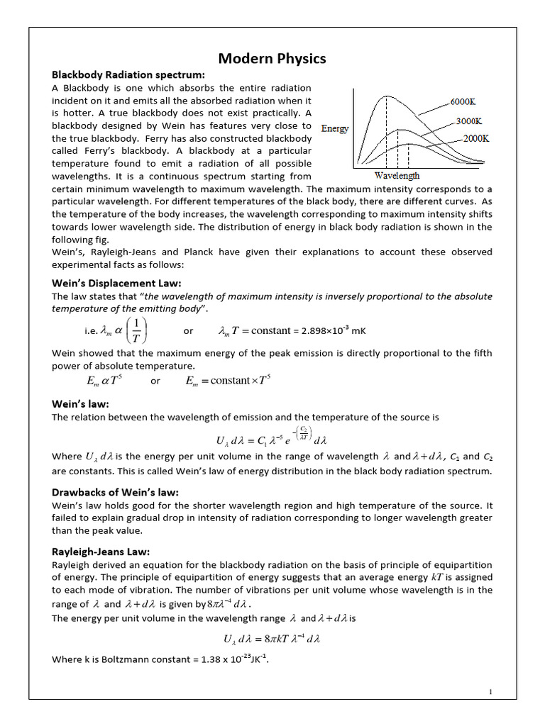 Modern Physics | PDF | Photon | Waves