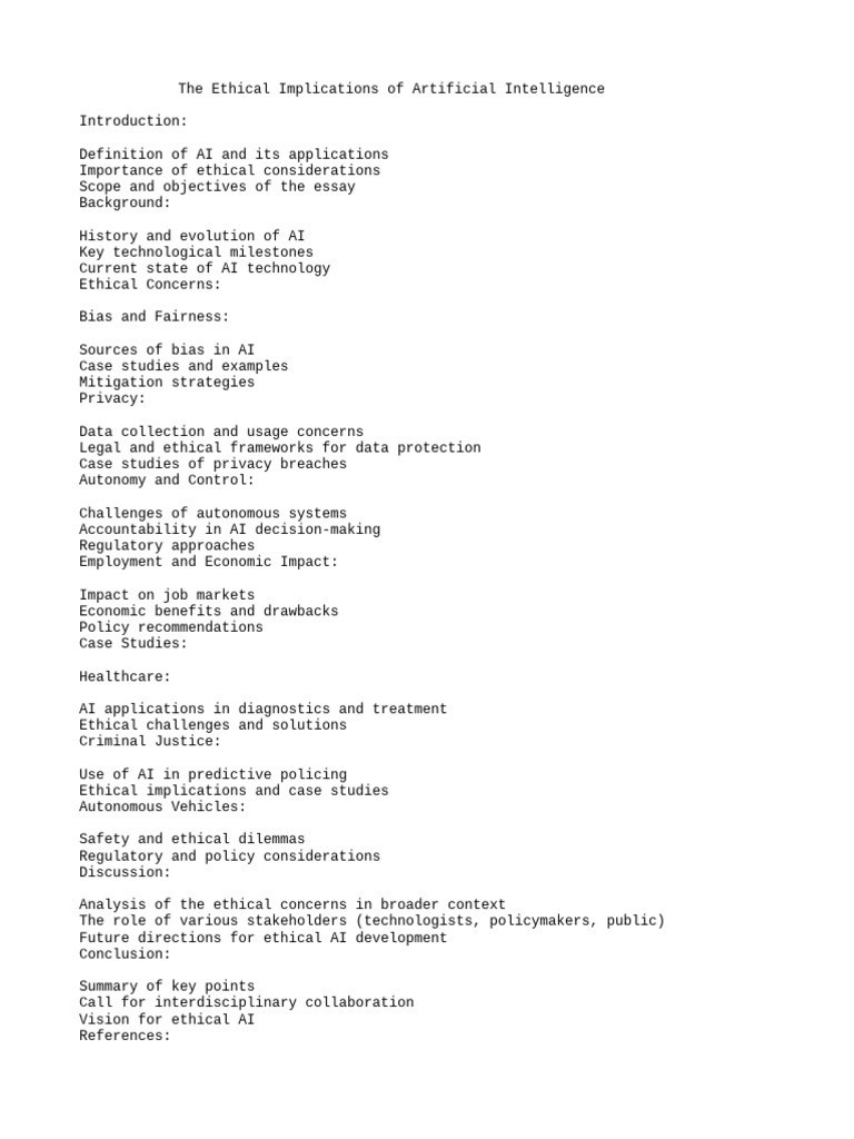 Academic Essay on Artificial Intelligence | PDF