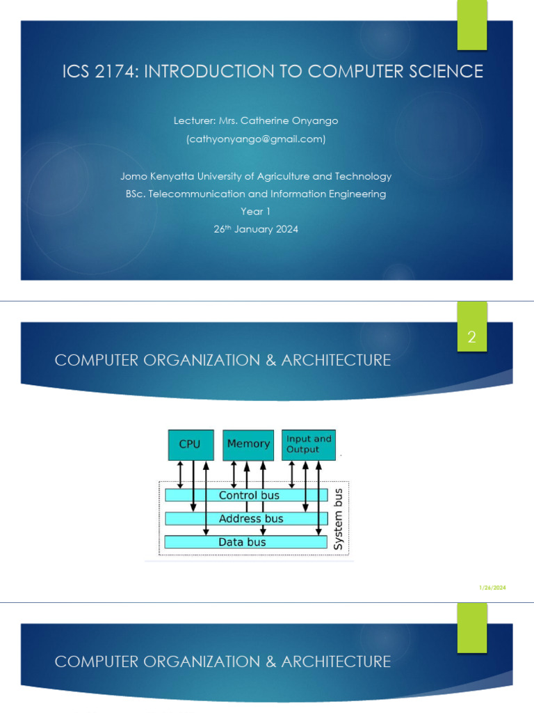 Computer Organization And Architecture Overview Pdf Computer Data