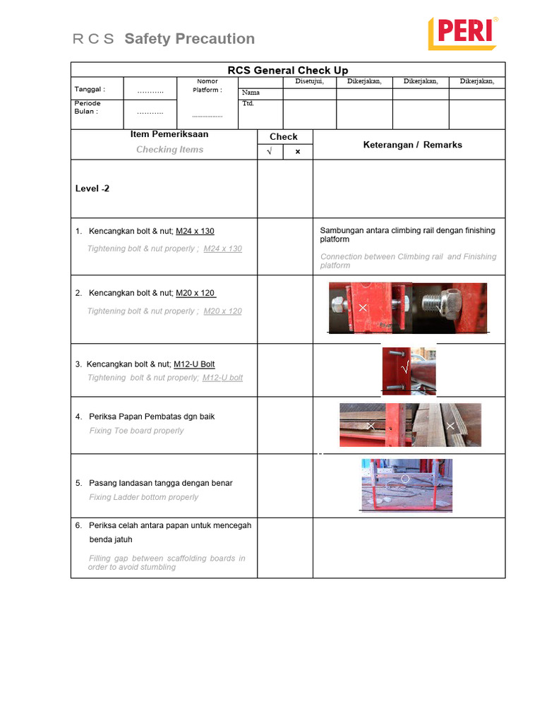 RCS General Check List | PDF