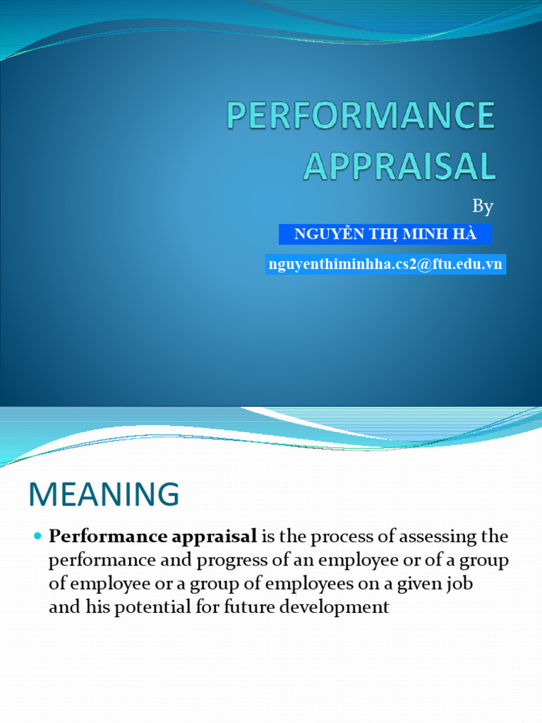 Chapter 4 Performance Appraisal | PDF | Performance Appraisal | Social Psychology