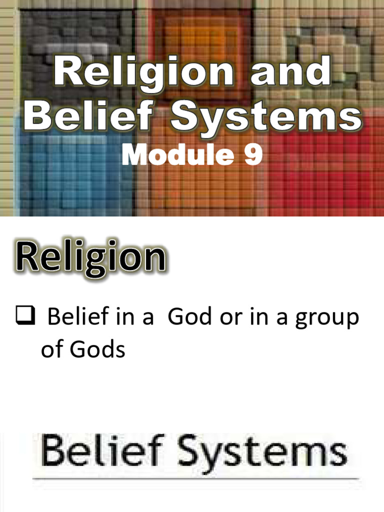 UCSP Module 9 Religion and Belief Systems | PDF | Polytheism | Monotheism