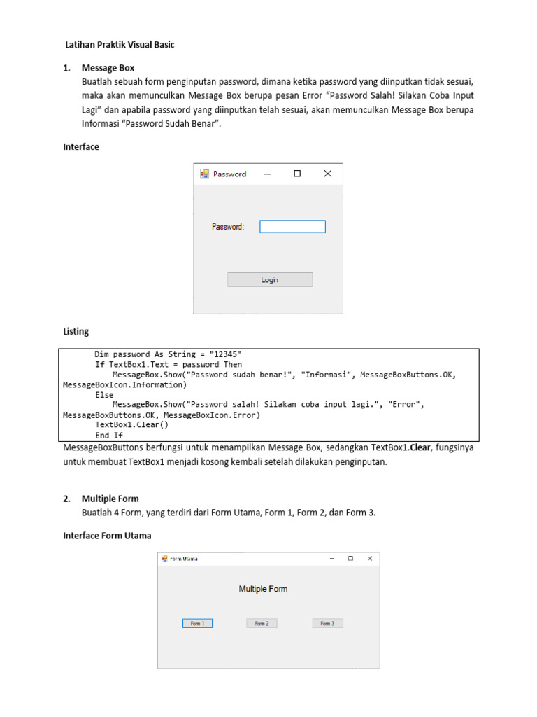 Latihan Praktik VB 6 - 4R | PDF | Programming Paradigms | Computer Programming