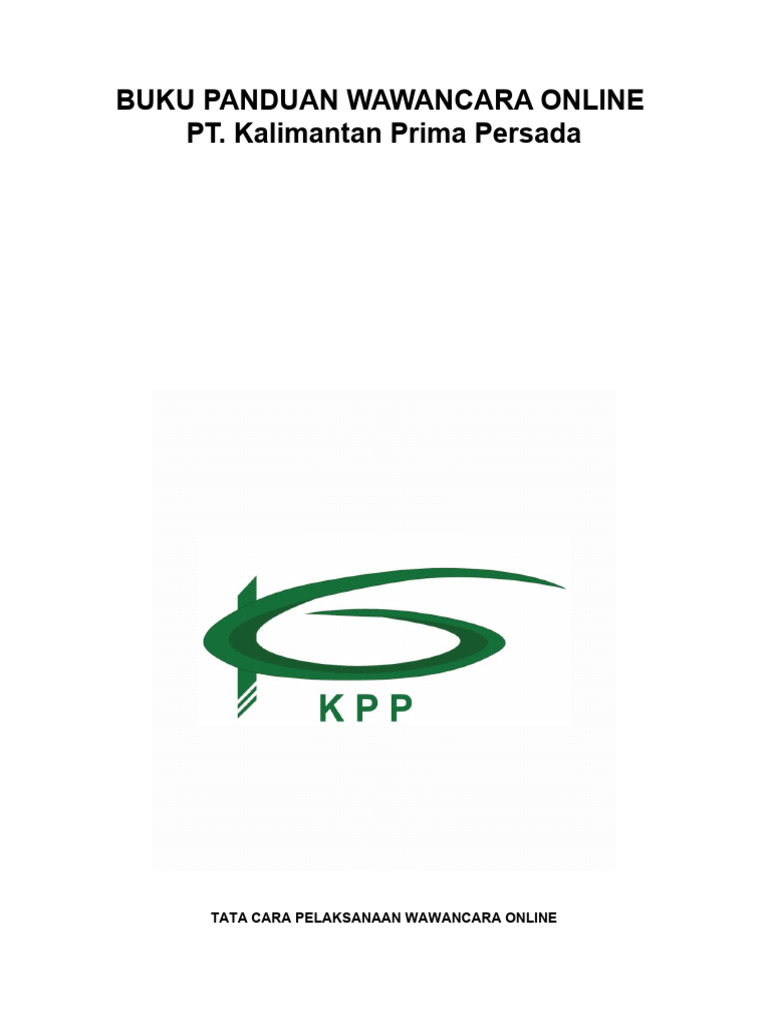 Jadwal Wawancara Pt. Kalimantan Prima Persada | PDF