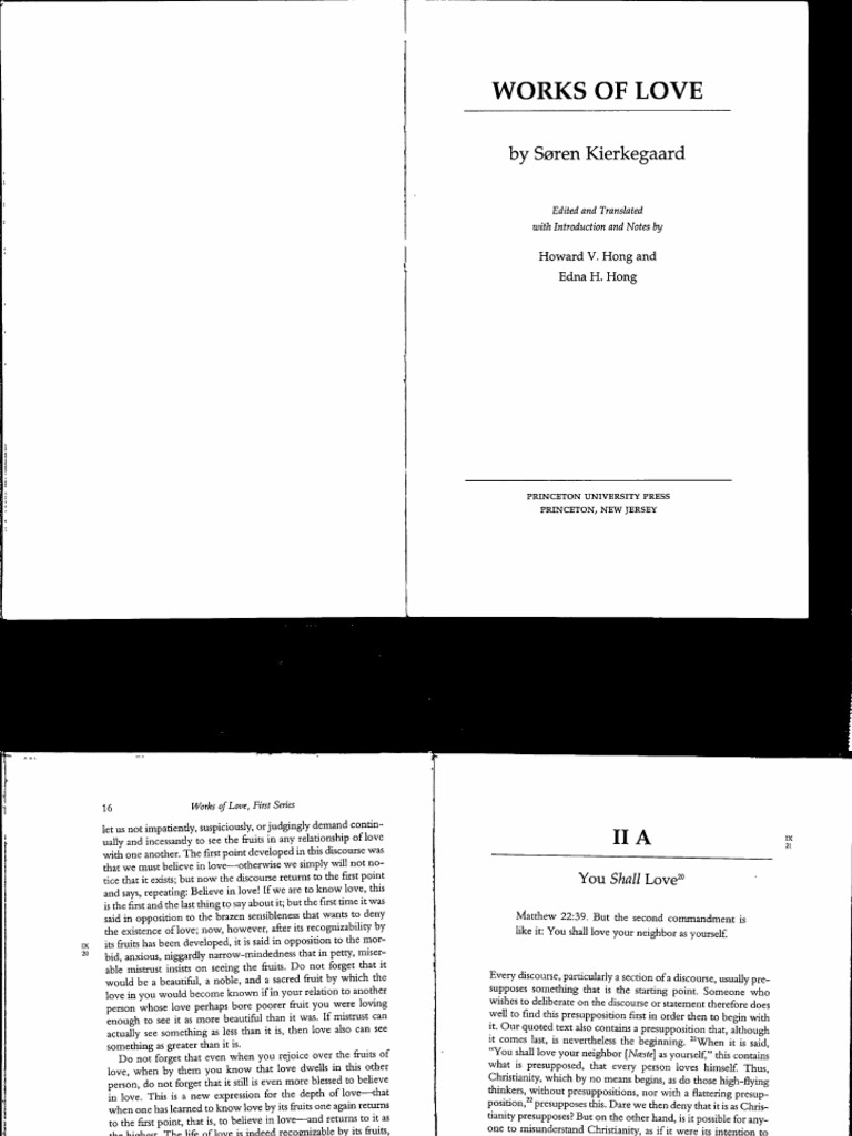 7a+7b - Kierkegaard - Works of Love | PDF | Love | Infinity