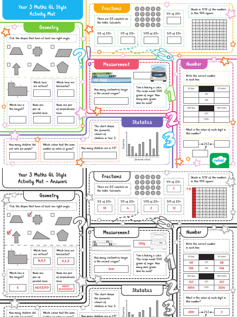 Year 3 Maths Activity Overview | PDF